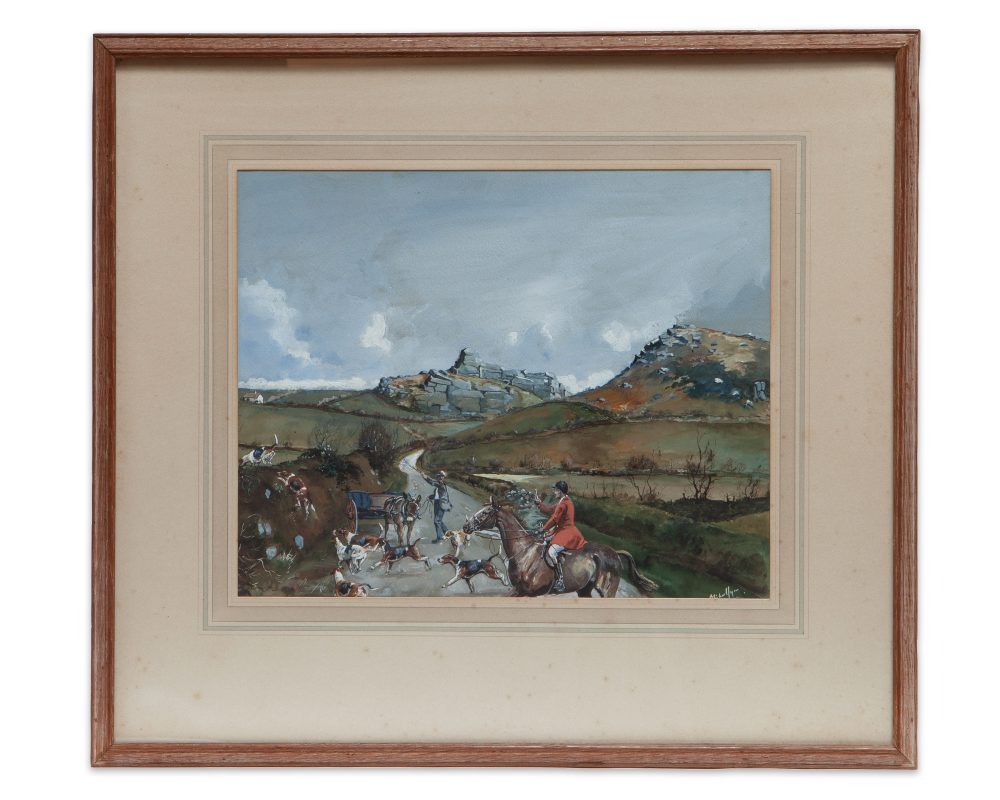 Michael Lyne (British Sporting Artist, 1912–1989) Original Watercolour ...