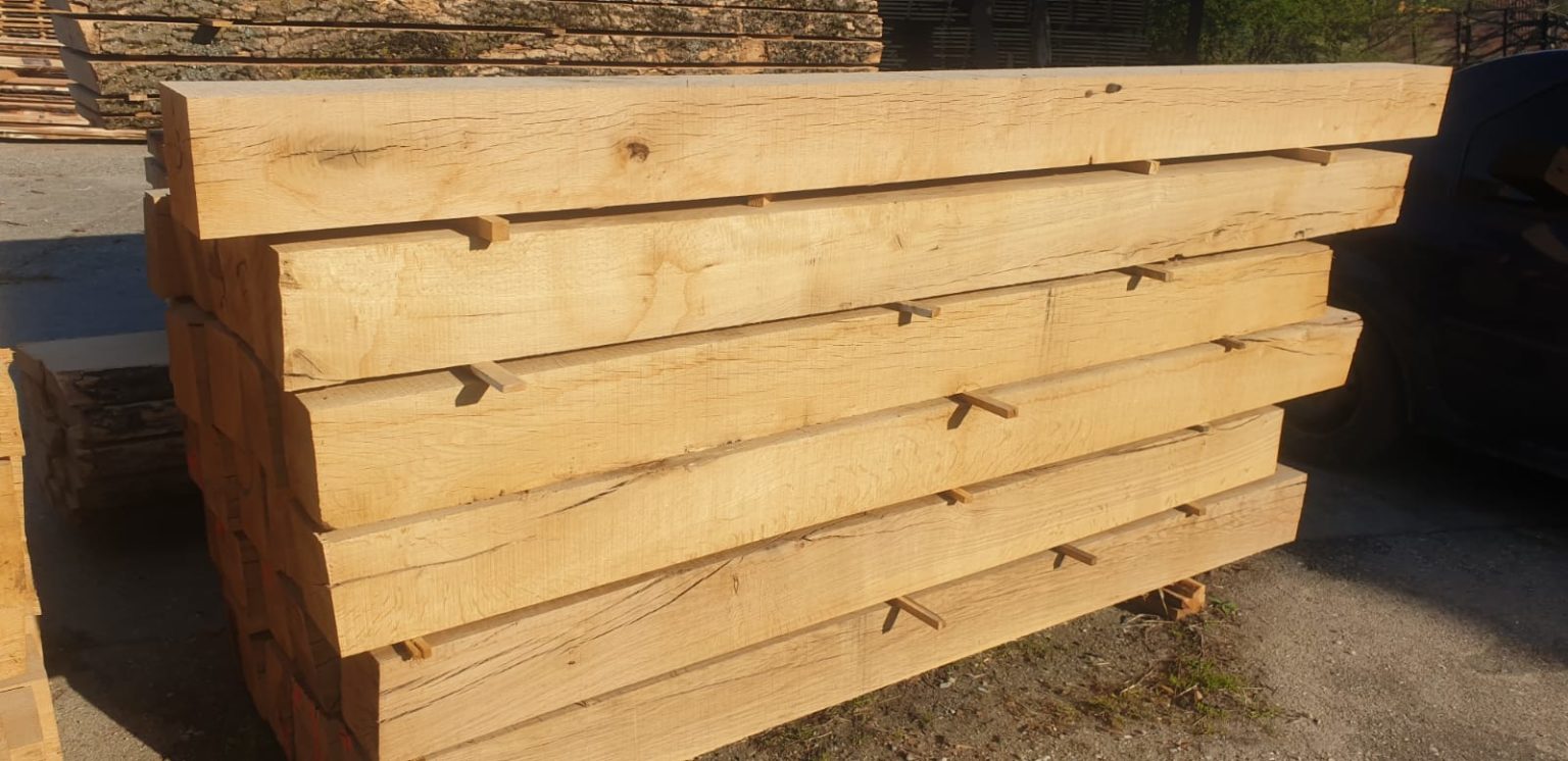 Green Oak Structural Beams – Fresh Sawn 150mm x 75mm / 6 Inches x 3 ...